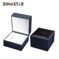 China SINOSTAR SWWL-001 Leather Watch Box 6 Slot Beige Velvet Interior Custom Color for sale