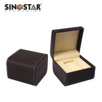 China SINOSTAR SWWL-001 Leather Watch Box 10x10x5in Dust-Proof Scratch-Resistant Display Storage for sale
