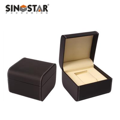 China SINOSTAR SWWL-001 Leather Watch Box 10x10x5in Dust-Proof Scratch-Resistant Display Storage for sale