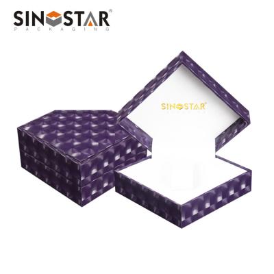 China SINOSTAR SWWL-001 Leather Watch Box 11.5x7.5x7.5cm Gold Hot Stamping for sale