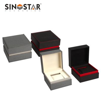 China SINOSTAR SWWL-001 Leather Watch Box 10x10x5 Inches Black 10 Compartments for sale