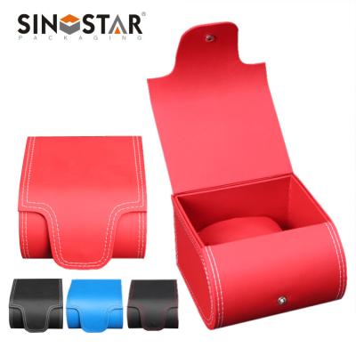 China SINOSTAR 10-Slot Leather Watch Box with Beige Velvet Interior Dust-Proof Scratch-Resistant for sale