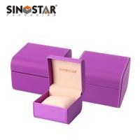China SINOSTAR SWWL-001 Leather Watch Box 10x10x5 Inches Dustproof Scratch Resistant Display Case for sale