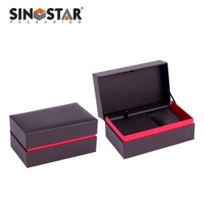 China Sinostar SWL Single Watch Box Classic Design Embossing Logo Holds 1 Watch for sale
