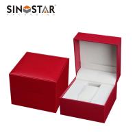 China Single Watch Box Snap Button Closure Scratch Resistant Velvet Interior 1000 MOQ for sale