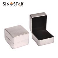 China Single Watch Box Snap Button Closure Embossing Logo Craft and Velvet/Custom Inside Material for sale