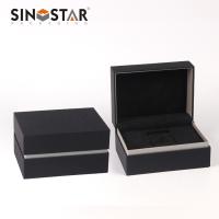 China Sinostar Single Watch Box Plastic Core Velvet Interior Snap Button Closure Holds 1 Watch for sale