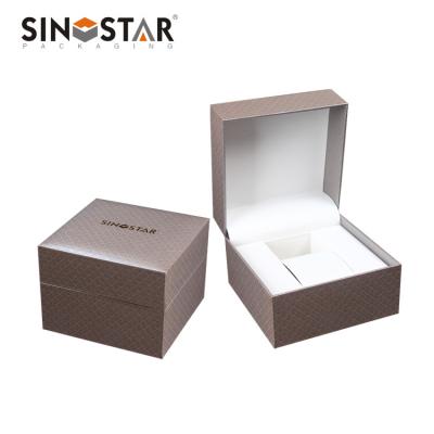 China SINOSTAR SWP-001 Plastic Watch Box with PU Inside Custom Logo OEM for sale