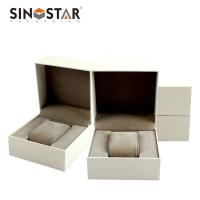 China Custom Logo Plastic Watch Box with PU Texture Inside for Watch Storage and Display for sale