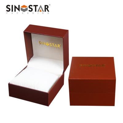 China SINOSTAR SWP-001 Plastic Watch Box Glossy Varnishing Acrylic Display Case Custom Logo OEM for sale