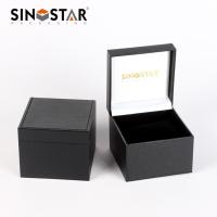 China Plastic Watch Storage Box with PU Interior Custom Logo 6.5x3.9x1.7 Inch for sale