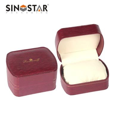 China Custom Logo Plastic Watch Box SWP-001 OEM Glossy Varnishing Watch Storage Display Case for sale