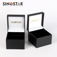 China OEM Plastic Watch Box With PU Texture Inside Material Custom Logo For for sale