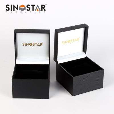 China OEM Plastic Watch Box With PU Texture Inside Material Custom Logo For for sale