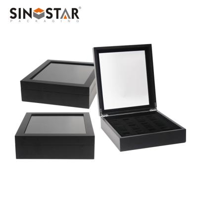 China SINOSTAR SWW-001 Wooden Watch Box with Soft Velvet Lining 12 Slot Watch Organizer for sale