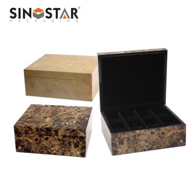China SINOSTAR SWW-001 Large Wooden Watch Box with Removable Pillows OEM Custom for sale