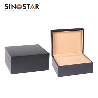 China SINOSTAR SWW-001 Large Wooden Watch Box with Removable Pillows 20x15x8cm for sale