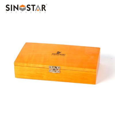 China Custom Walnut Wooden Jewelry Box with Multiple Compartments 3.5cm 5cm 7cm for sale