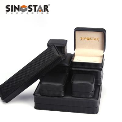 China Custom Screen Printed Leather Jewelry Box with Velvet Inner 1000pcs MOQ for sale