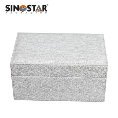 China Custom Leather Jewelry Box with Velvet Lining Factory Direct MOQ 1000 for sale