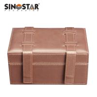 China Rectangular Leather Jewelry Box Screen Printing Finish Customizable 1000 MOQ for sale
