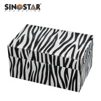 China Custom Rectangular Leather Jewelry Box 1000 MOQ Velvet Interior for Small Medium Jewelry for sale