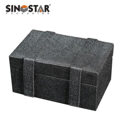 China Handcrafted Leather Jewelry Storage Box Small to Medium Capacity Customizable Colors MOQ 1000 for sale