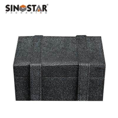 China Handcrafted Leather Jewelry Storage Box 20x15cm Customizable Rectangular Organizer for sale