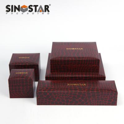 China SINOSTAR SPPJ Small Plastic Jewelry Box with Foil Stamping Custom Size Removable Tray for sale