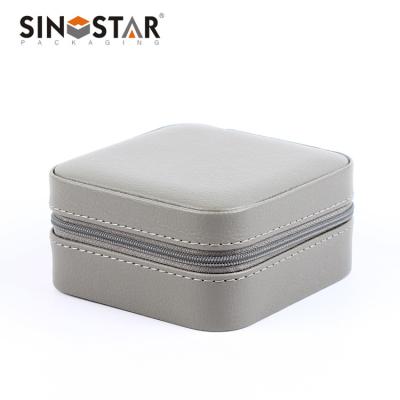 China Sinostar SLJ Custom Leather Jewelry Box for Small to Medium Jewelry Storage 1000 MOQ for sale