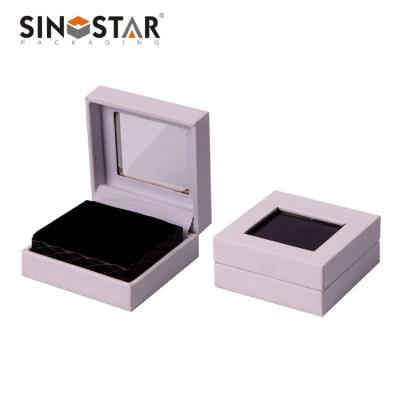 China Custom Plastic Jewelry Box 8.5x6x3.5cm Handmade with Removable Tray Velvet Lining for sale