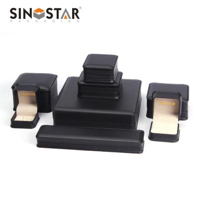 China Custom Leather Jewelry Box with Velvet Inner 1000 MOQ OEM Screen Printing for sale