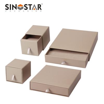 China Custom Printed Paper Jewelry Box SPJ Lightweight Cardboard Gift Packaging for sale