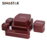 China SINOSTAR SPPJ Custom Plastic Jewelry Box 1 Piece Foil Stamping Embossing Rectangle Square Circle for sale