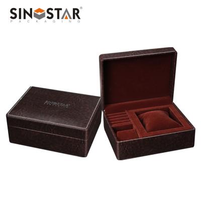 China Sinostar SLJ Leather Jewelry Box 1000pcs MOQ Custom Colors Rectangular Storage for sale