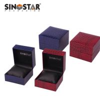 China Sinostar SWL Single Watch Box Classic Design Plastic Core Velvet Inside 1000 MOQ for sale