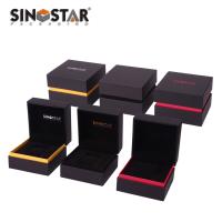 China Sinostar SWL Single Watch Box Classic Design Plastic Core Velvet Inside 1000 MOQ for sale