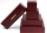 China Custom Leather Jewelry Box Glossy Varnishing Surface for Rings Earrings Bracelets 1000pcs MOQ for sale