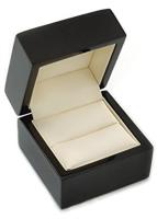 China Customizable Black Wooden Classical Ring Jewelry Box MDF Velvet 1000pcs MOQ for sale