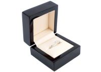 China Customizable Black Wooden Classical Ring Jewelry Box MDF Velvet 1000pcs MOQ for sale