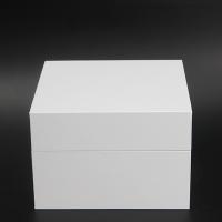 China Custom White Wooden Watch Box 110x110x85mm PU Interior for Twist Watch Storage for sale