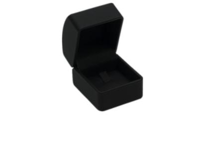 China Custom Screen Printing Leather Jewelry Box 1000pcs MOQ Black Ring Display Box for sale