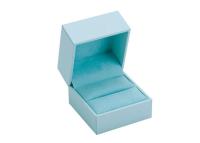 China Custom Hinge Wood Ring Jewelry Box Grey Gift Packaging Luxury Handmade 500pcs MOQ for sale
