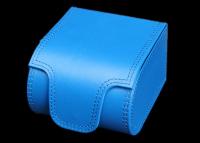 China Blue Cardboard Women Watch Box 110x110x80mm Stitching Gift Packaging Custom Logo for sale