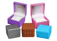 China Custom Pink Women Watch Box Plastic Covered Offset Printing 1000pcs MOQ for sale