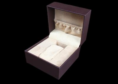 China Recyclable Brown PU Leather Ladies Watch Storage Box Custom Logo Luxury Watch Case for sale