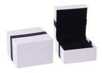 China Square Watch Case Plastic Paper Velvet Insert 100x100x75mm Custom Logo for sale