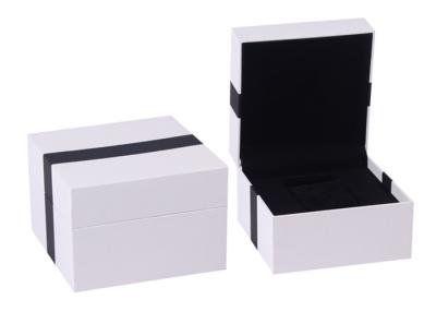 China Square Watch Case Plastic Paper Velvet Insert 100x100x75mm Custom Logo for sale