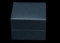 China High Grade Plastic Single Watch Box Dark Blue Internal White PU Material for sale