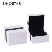 China Purple Fabric Wrapped Single Watch Box Plastic Core Custom Size 1000pcs MOQ for sale